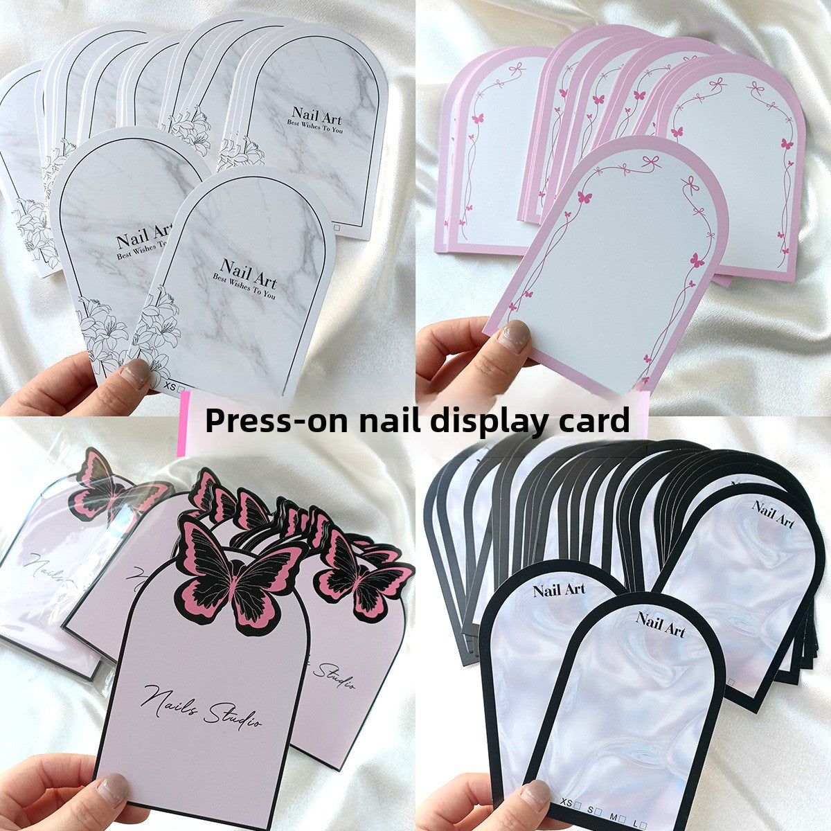 Arch‑Shaped Nail Art Display Cards for Press‑On Nails – 365nails